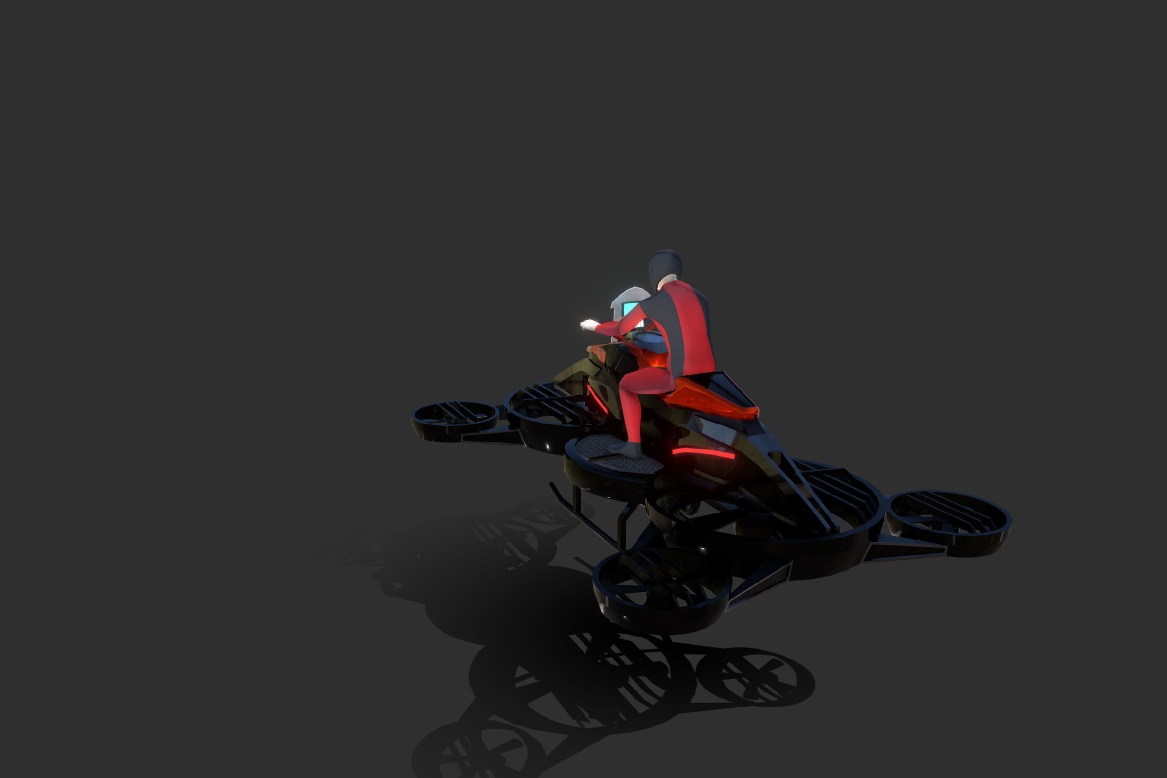 3D model Helix Heli Hoverbike VR / AR / low-poly | CGTrader