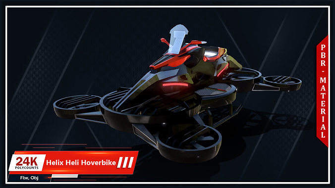 3D model Helix Heli Hoverbike VR / AR / low-poly | CGTrader