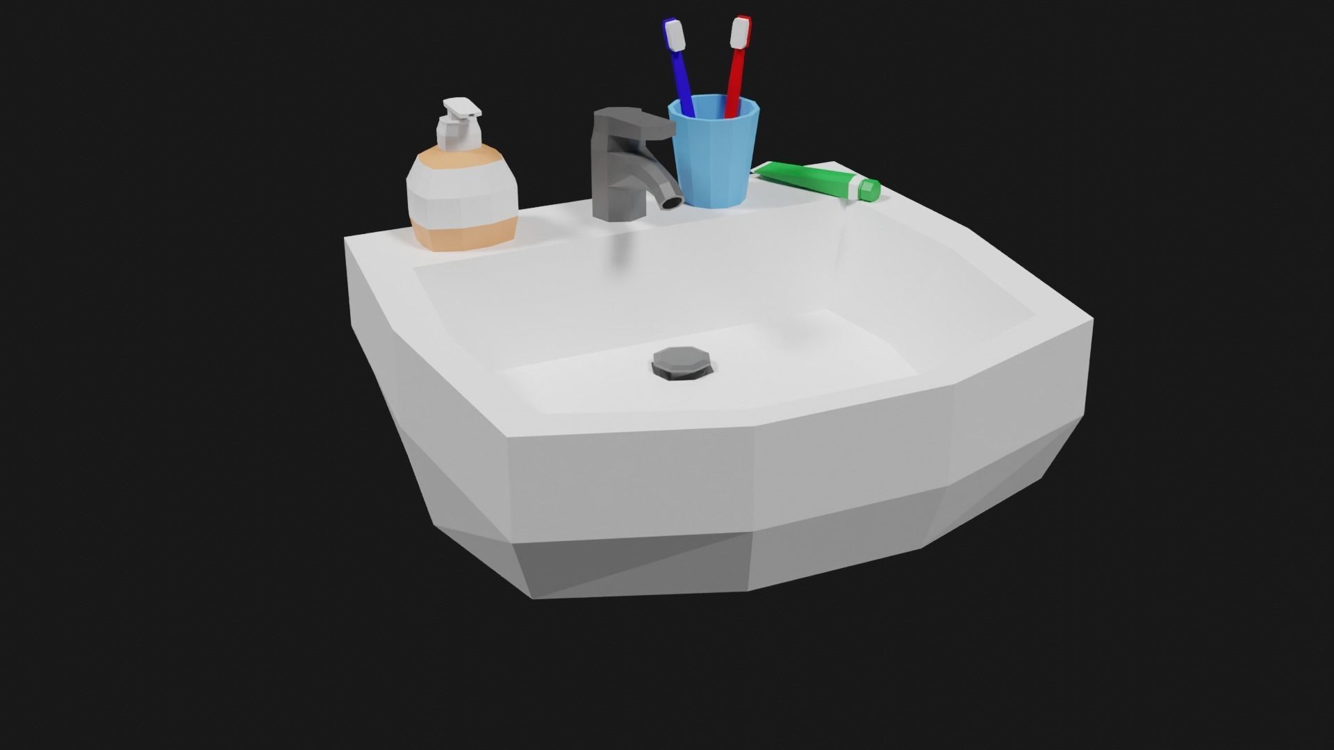 3D model Lowpoly Sink VR / AR / low-poly | CGTrader