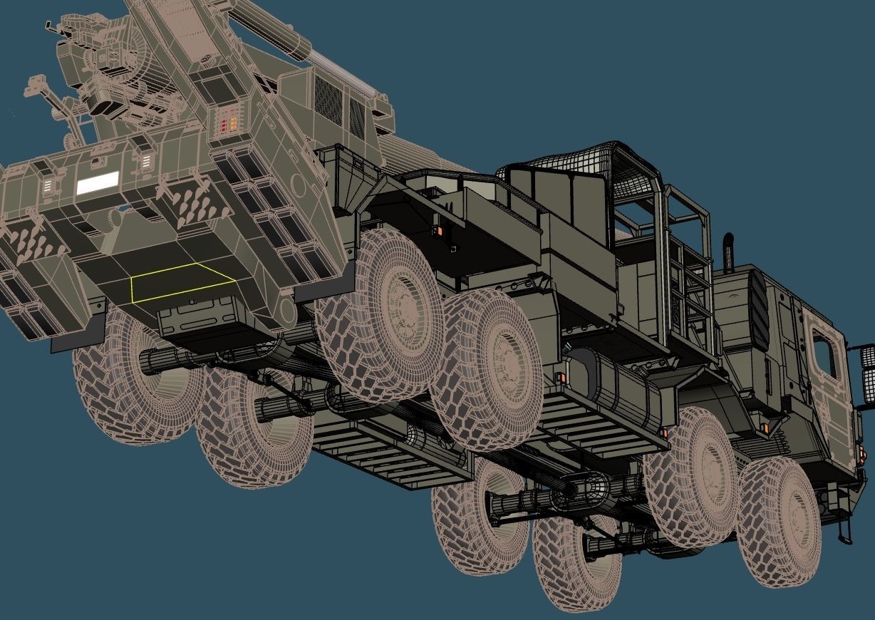 JGSDF type 19 155mm wheeled self propelled howitzer 3D model | CGTrader