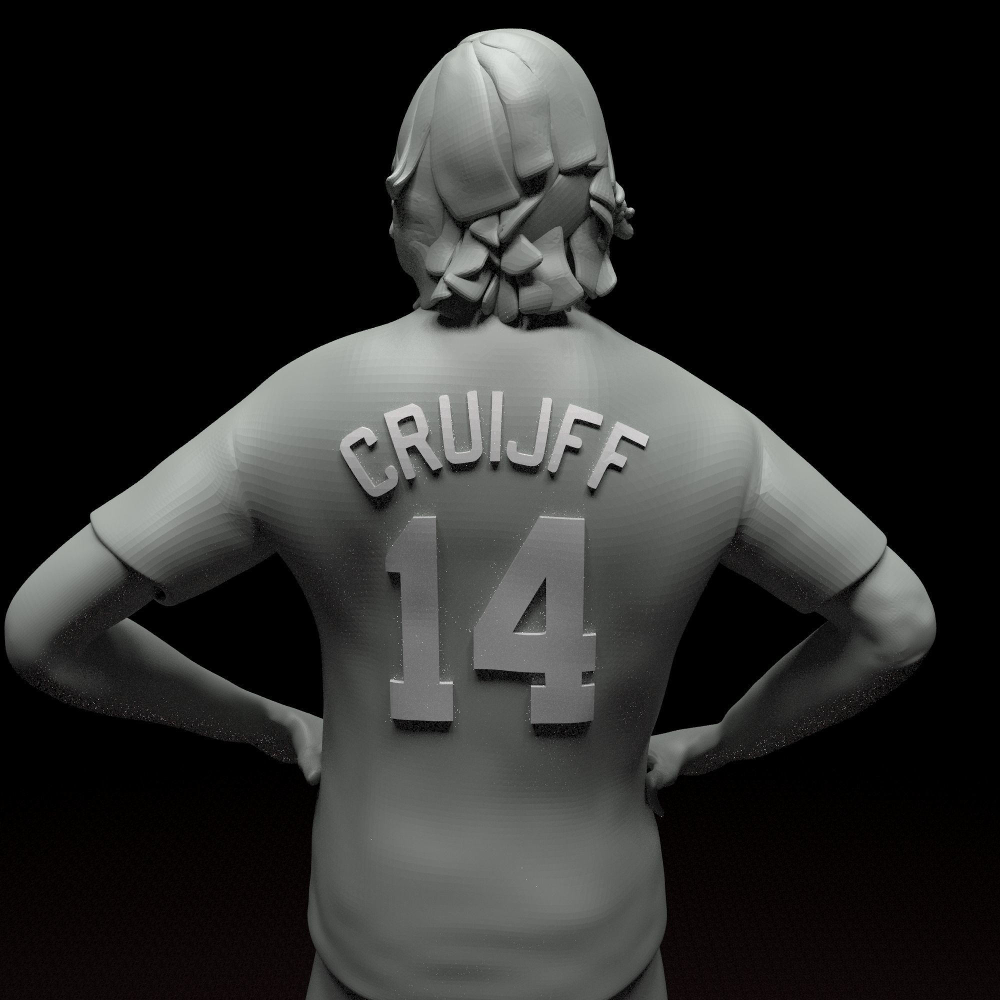 Johan Cruyff football player stl file 3D print model 3D model 3D ...