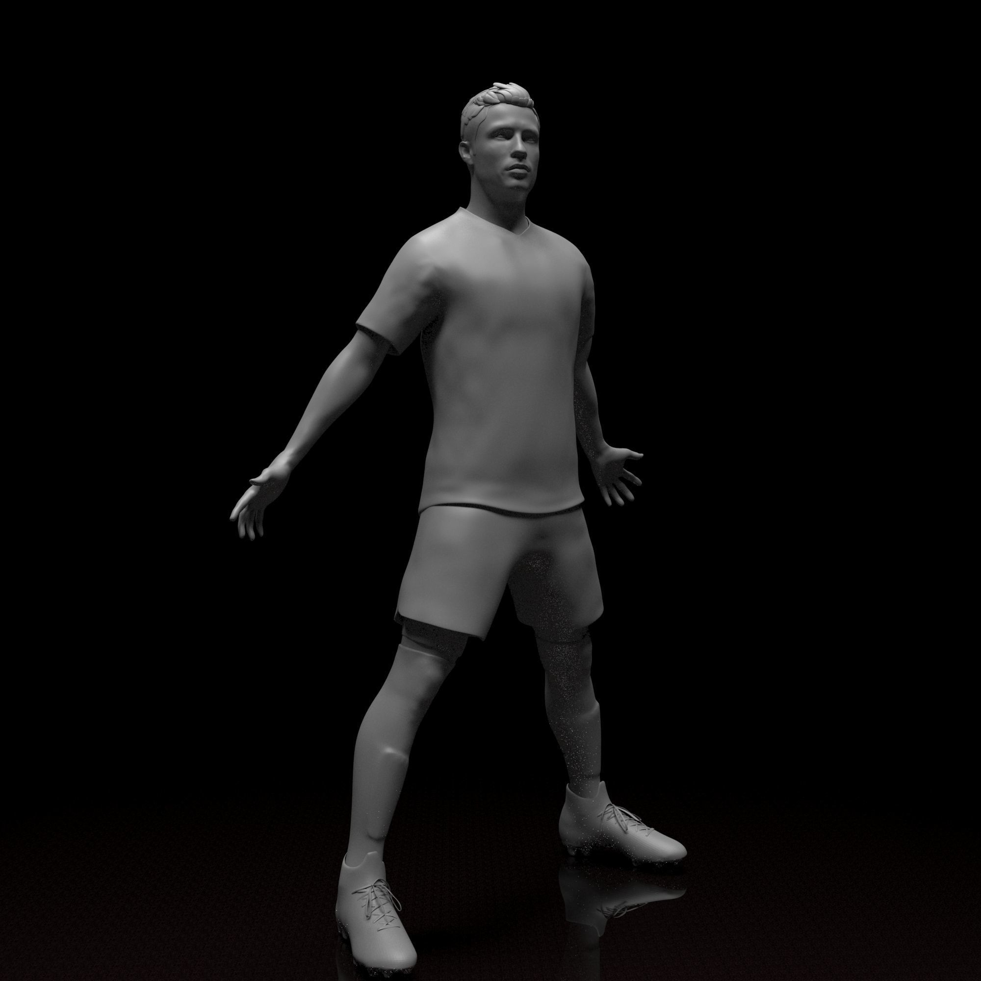 Cristiano Ronaldo Football Player STL files 3D print model 3D model 3D ...