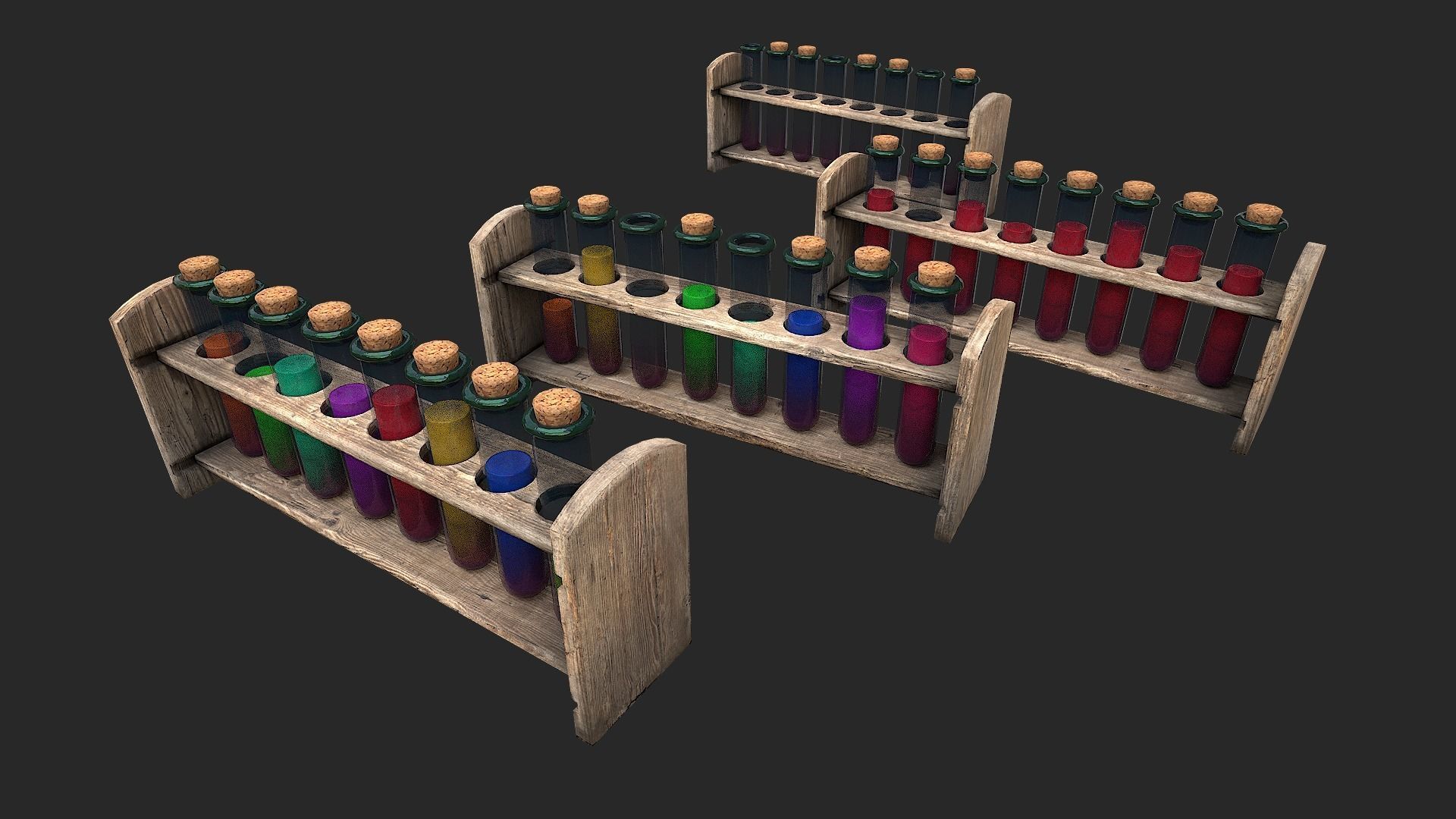 3D model Medieval Laboratory Furniture Set VR / AR / low-poly | CGTrader