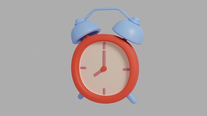 Stylized Alarm Clock Toon Clock Cartoon Clock free 3D model | CGTrader