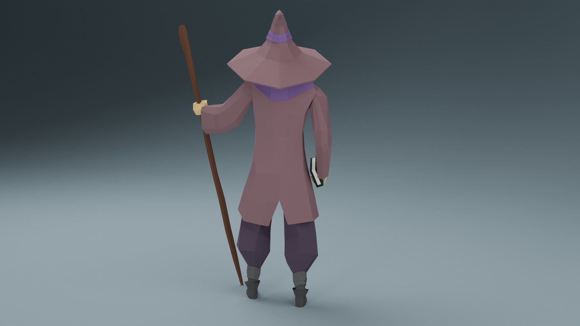 Low Poly Mage Rigged Free free VR / AR / low-poly 3D model rigged ...