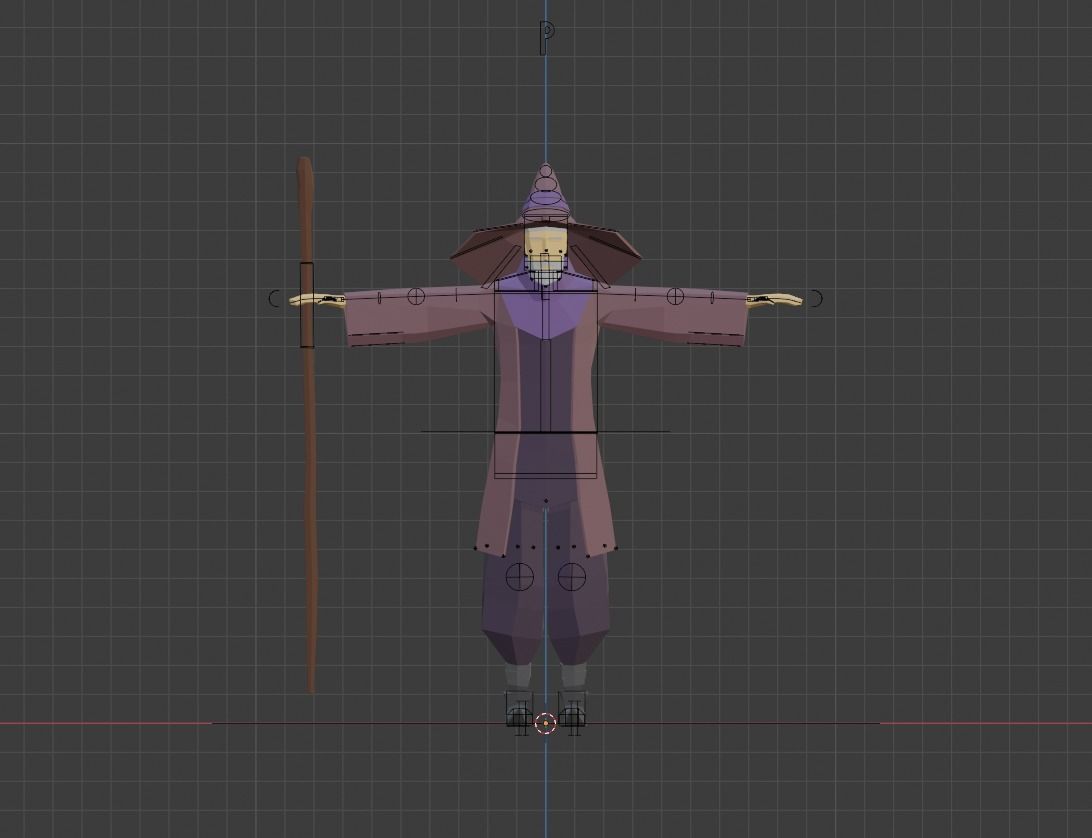 Low Poly Mage Rigged Free free VR / AR / low-poly 3D model rigged ...