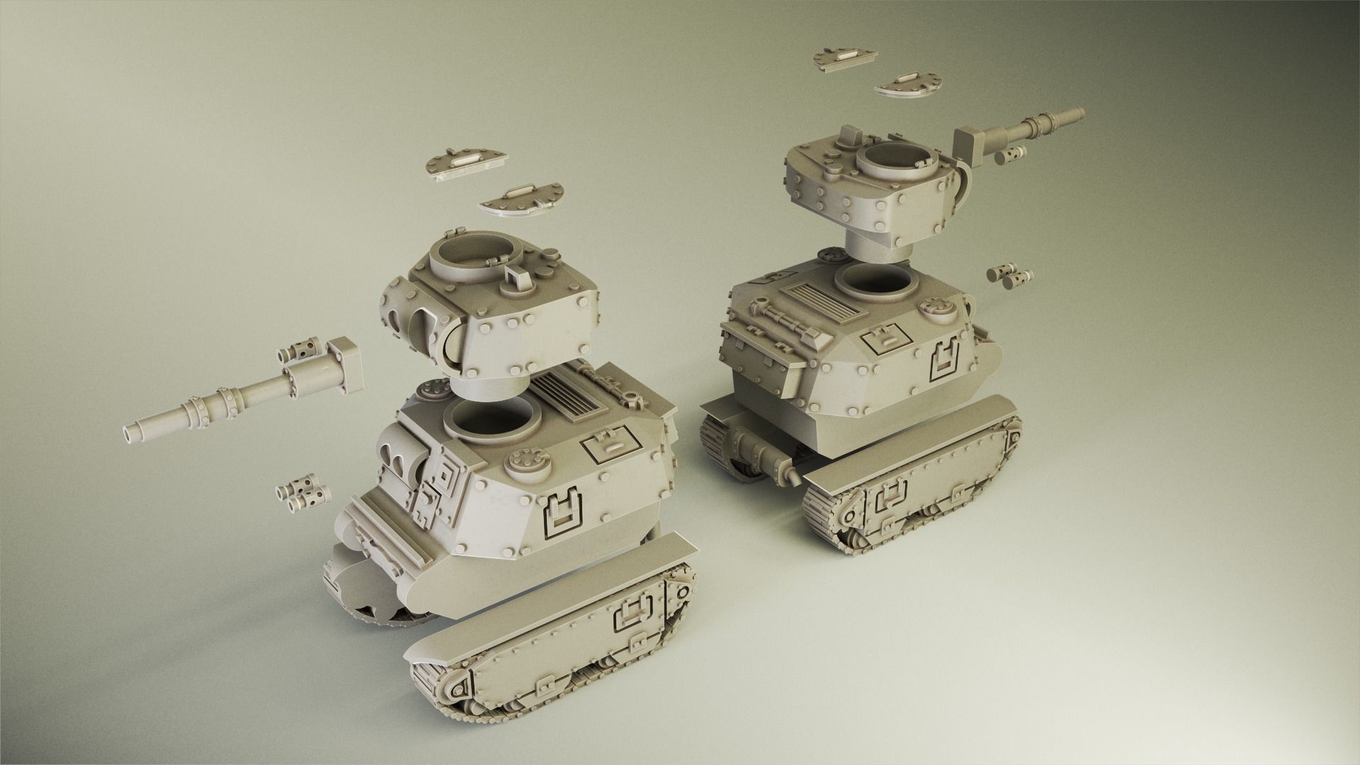WW2 American Grot Tanks 3D model 3D printable | CGTrader