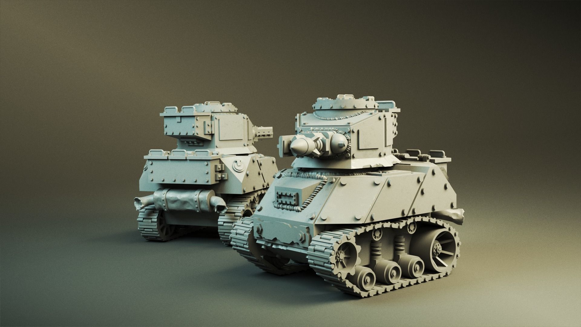 WW2 American Grot Tanks 3D model 3D printable | CGTrader