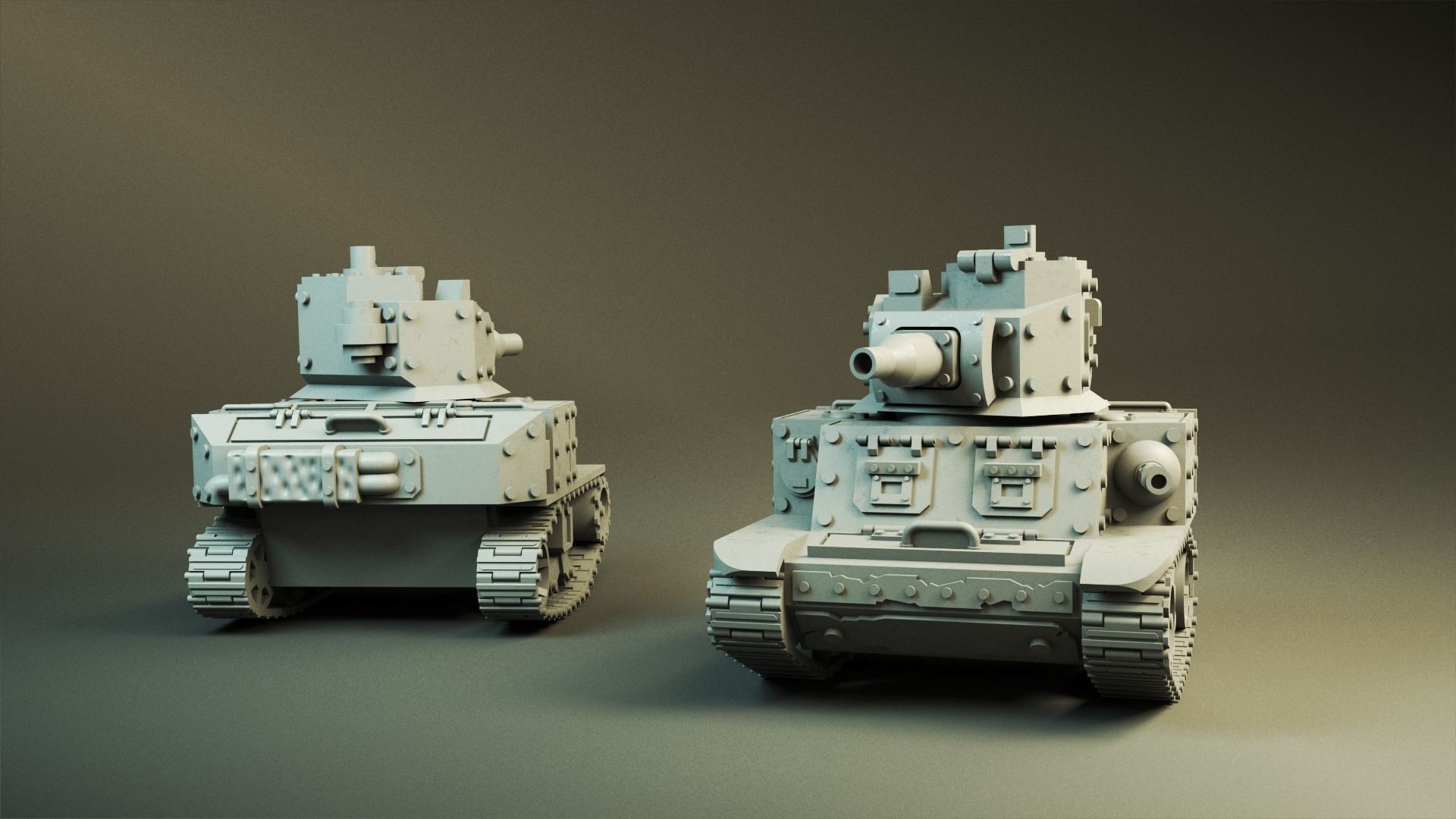 WW2 American Grot Tanks 3D model 3D printable | CGTrader