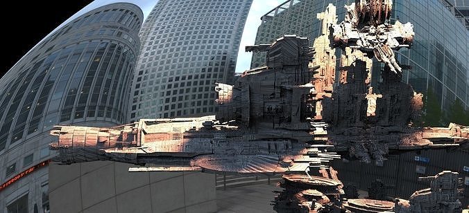 Alien Huge Gunships Kit bash 3D model | CGTrader