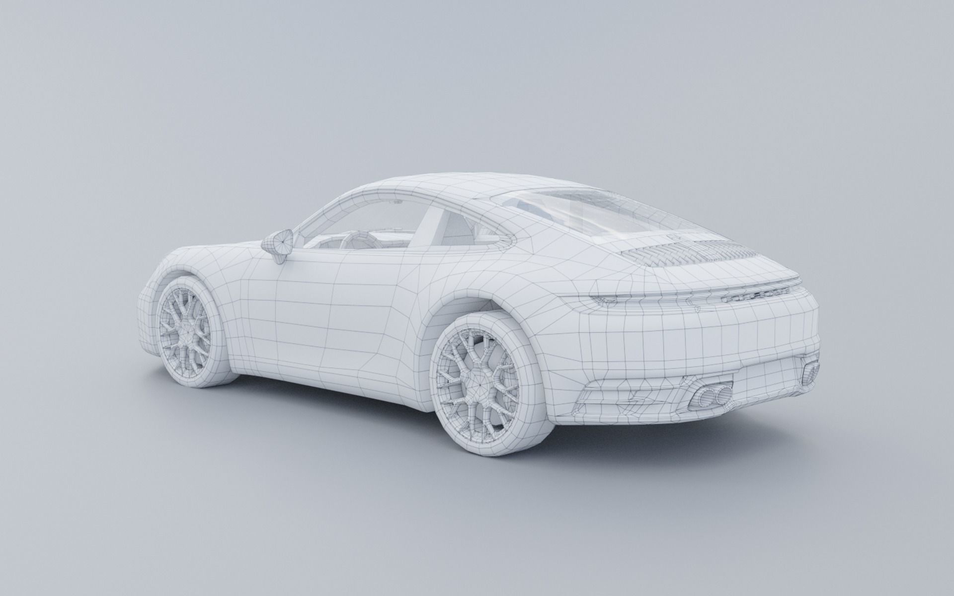 3D model Porsche 911 Carrera 4 GTS low poly VR / AR / low-poly | CGTrader
