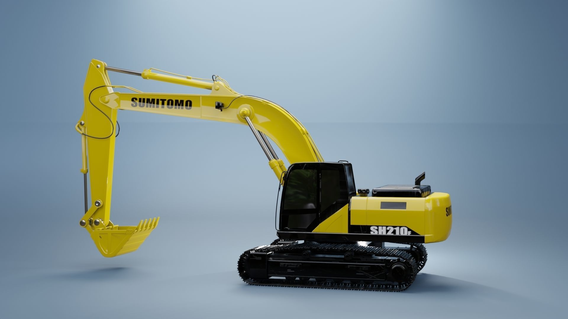 Model3D excavator Sumitomo SH210 3D model | CGTrader