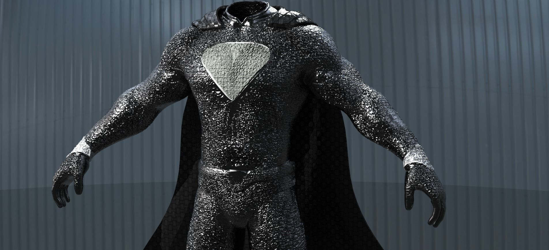 Superman Silver Costume 3D model | CGTrader