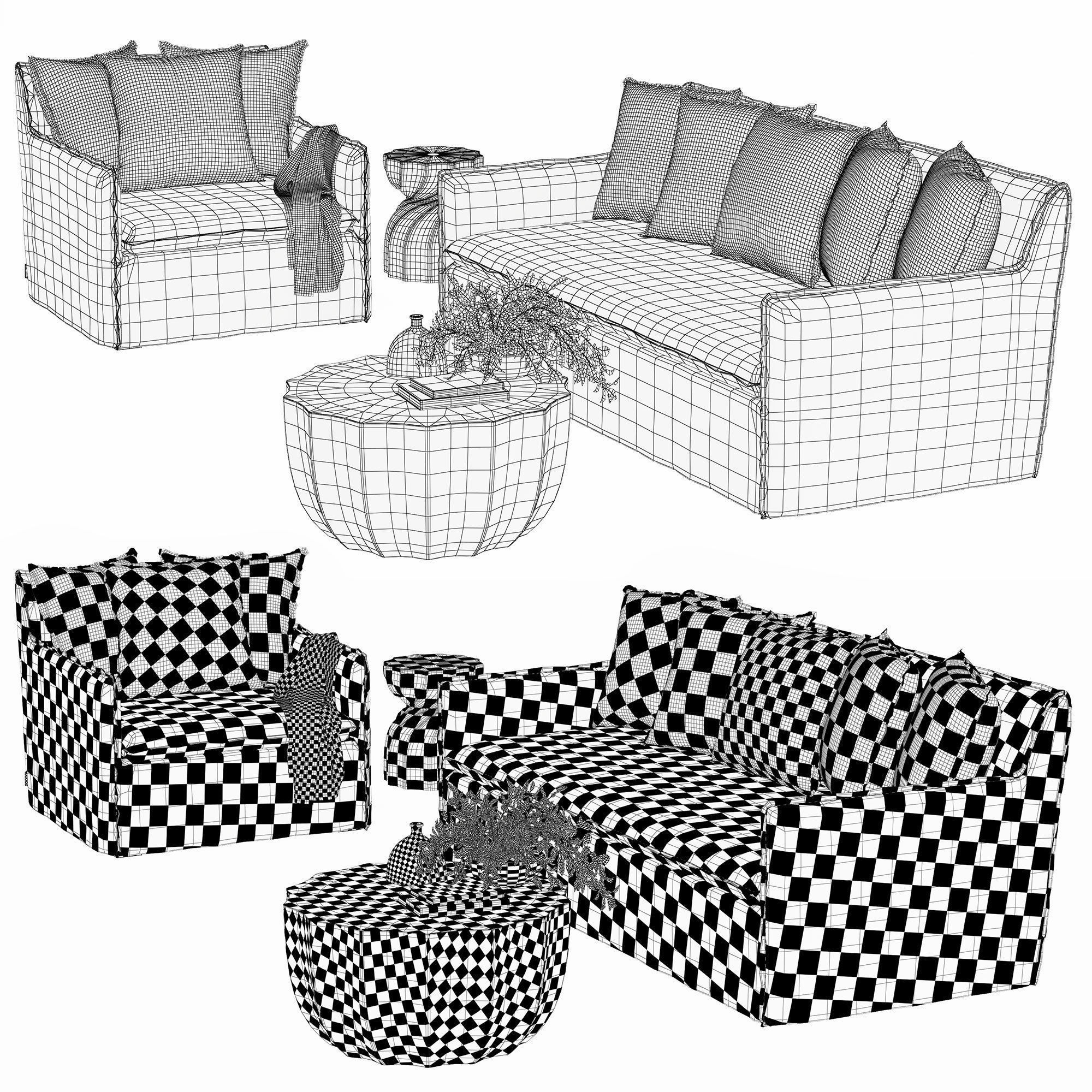 Avery furniture Set 3D model | CGTrader