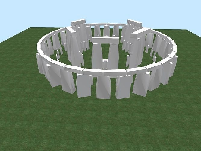 Stonehead stonehenge in minecraft 3D model | CGTrader