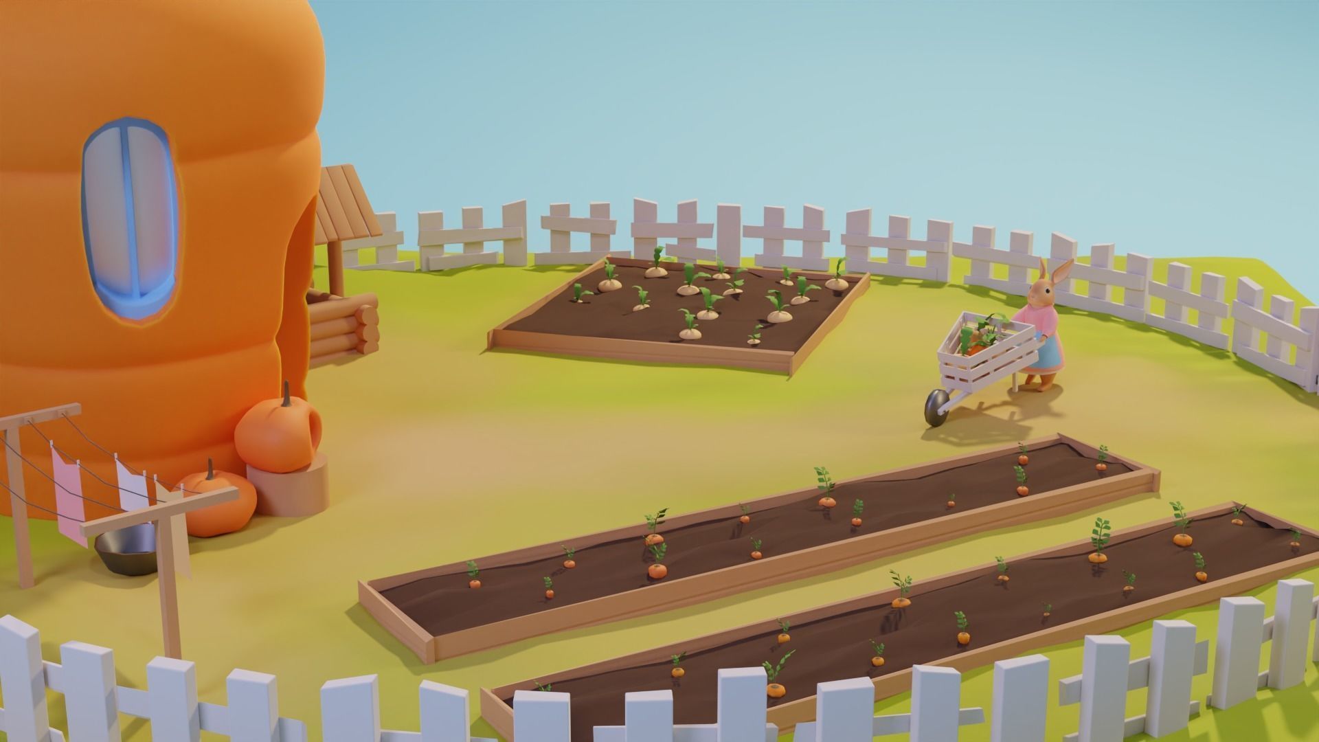3D model Carrot home VR / AR / low-poly | CGTrader