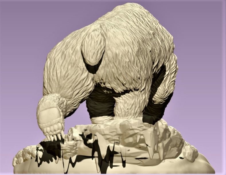 Bear Sculpture 3D print model 3D model 3D printable | CGTrader