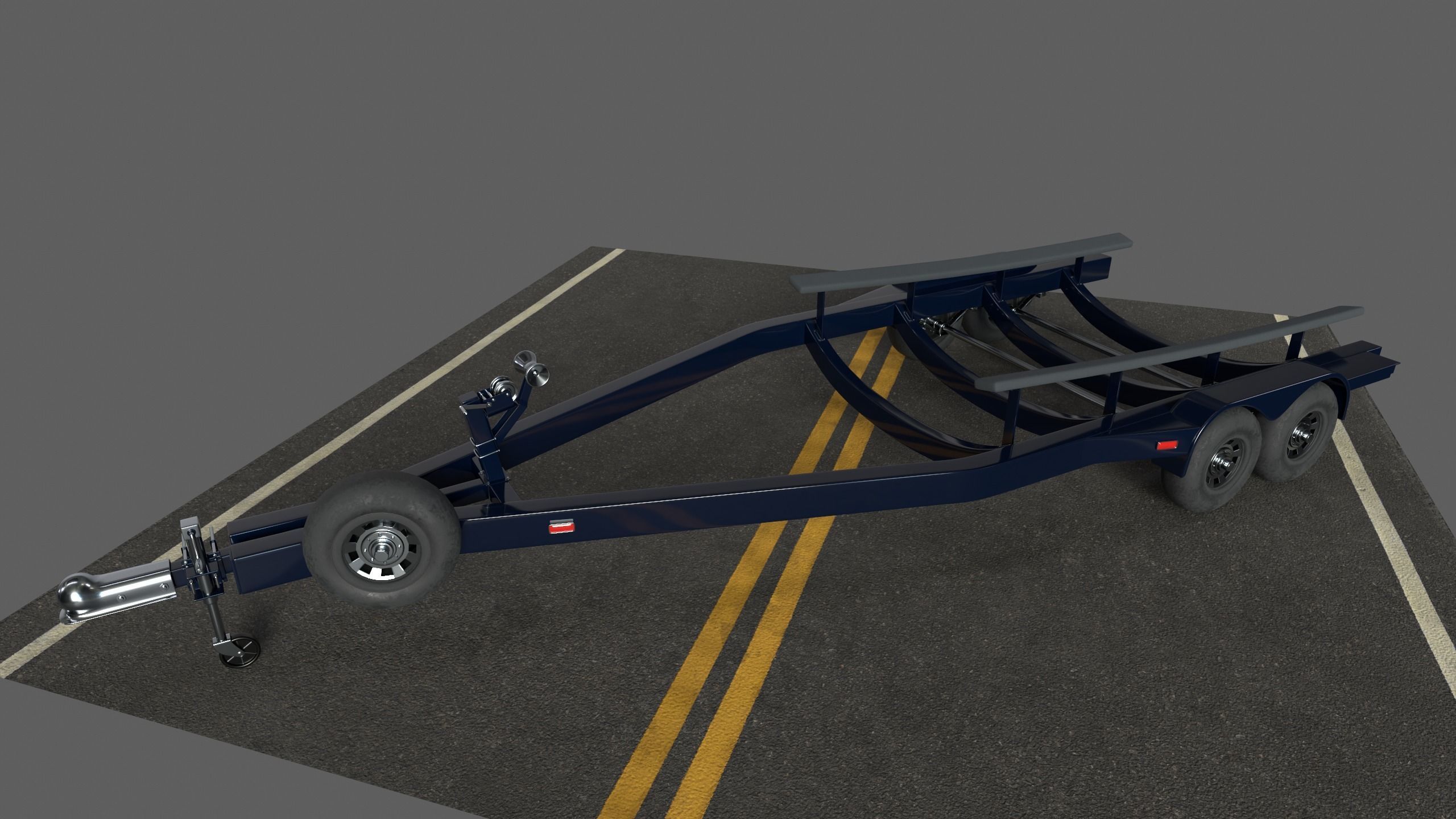 Boat Trailer 3D model | CGTrader