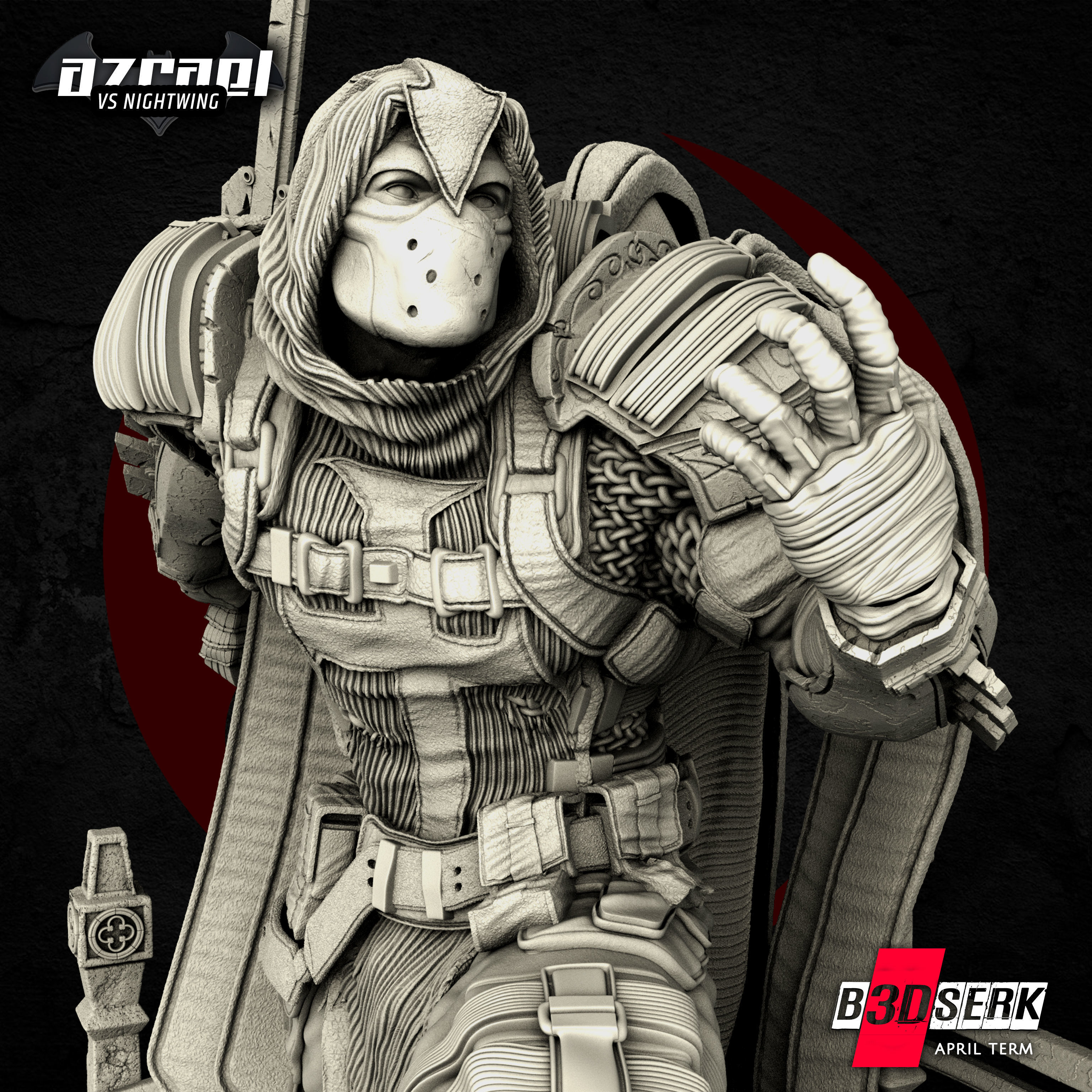 B3DSERK April Term Azrael 3d Sculpture ready for printing 3D model 3D ...