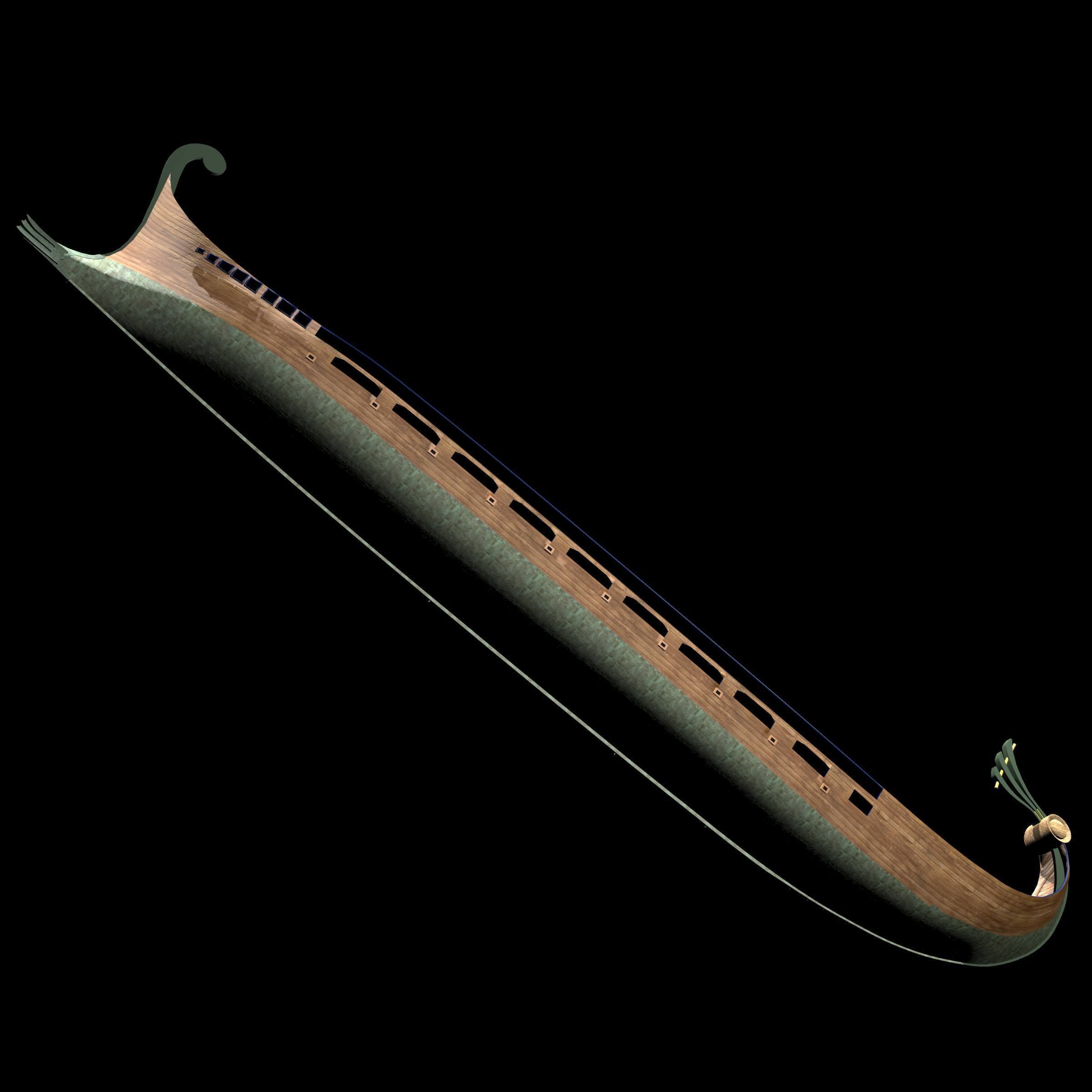 Roman Warship Bireme 3D model | CGTrader