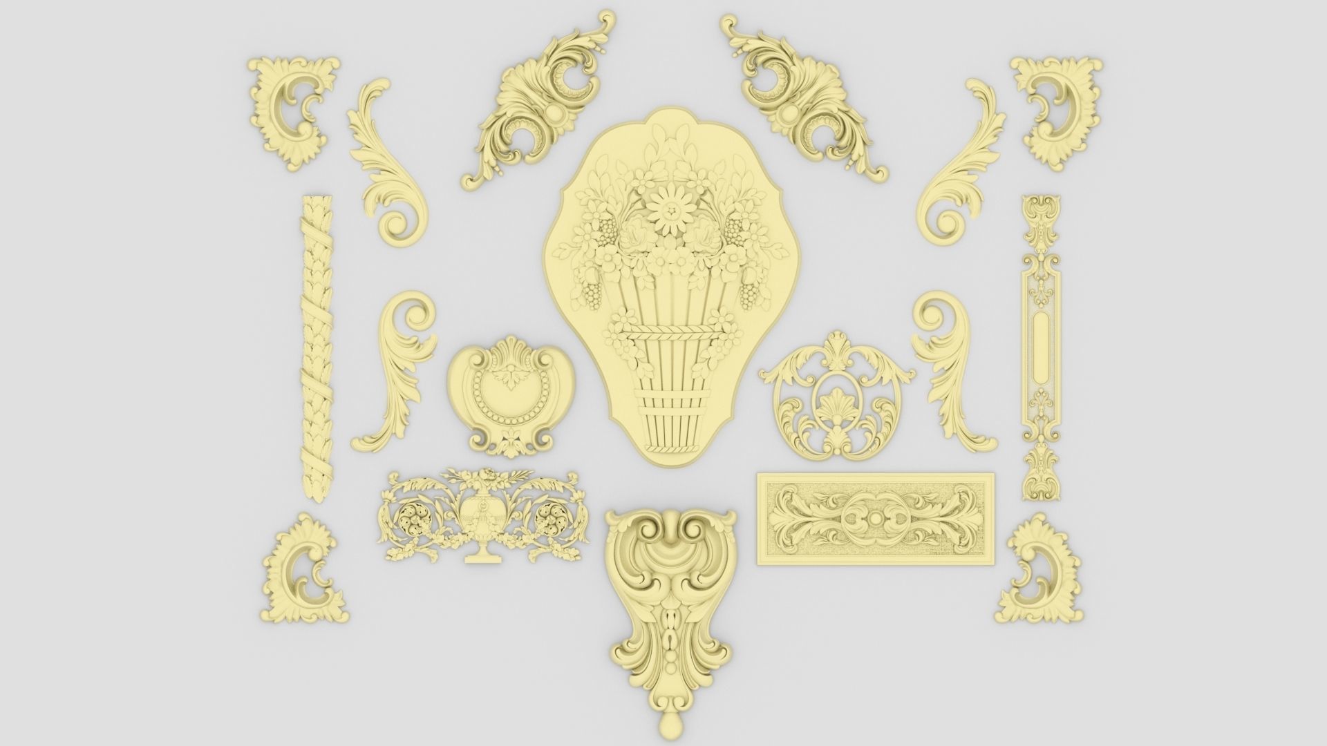 Ornamental Kitbash 3D model 3D printable | CGTrader