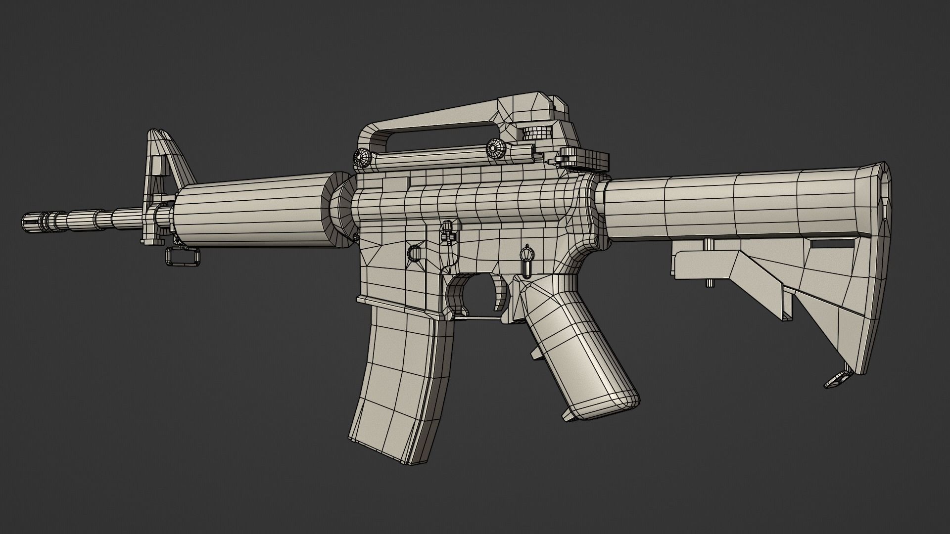 3D model Game-ready 3D model of M4 carbine VR / AR / low-poly | CGTrader