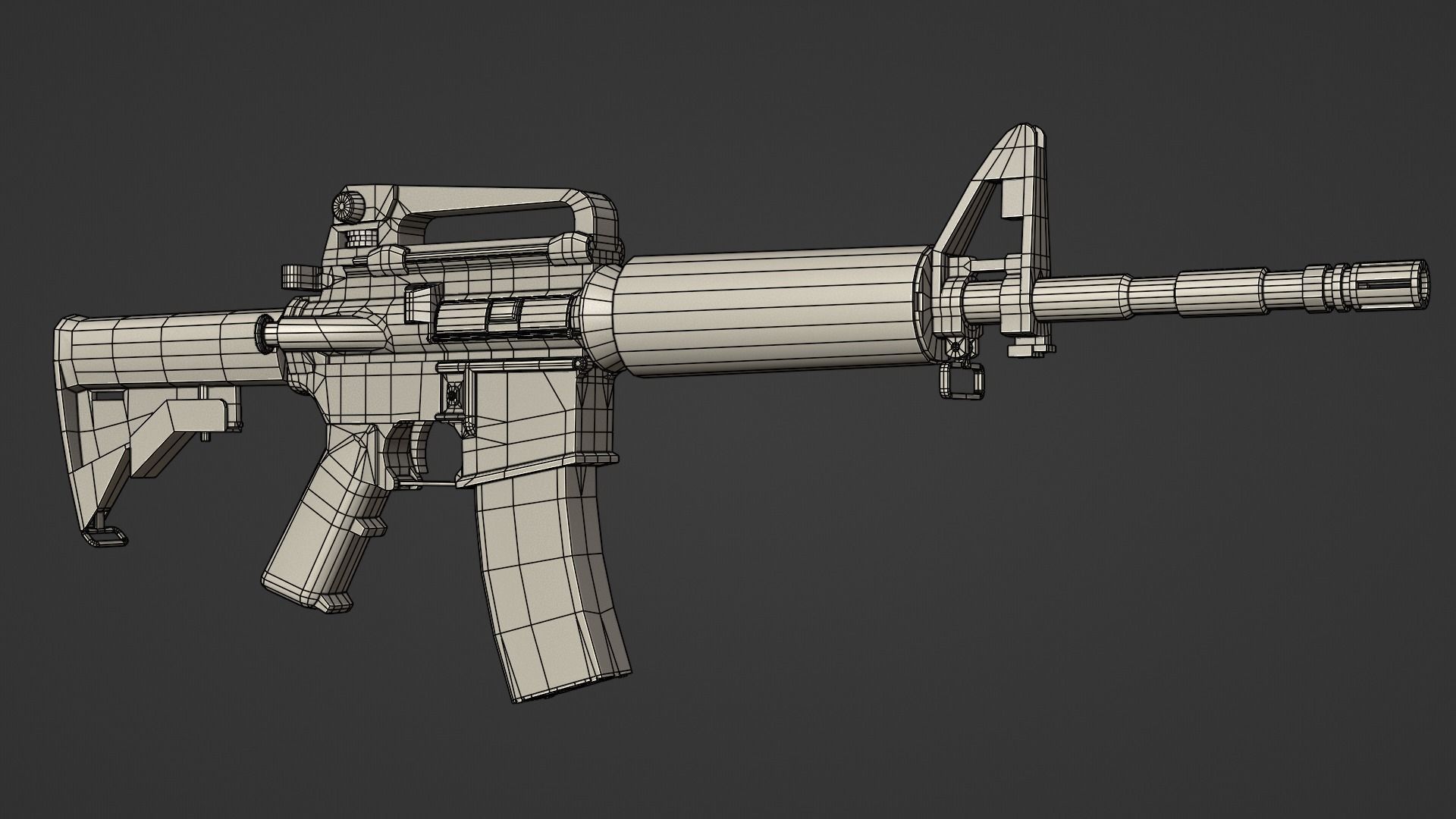 3D model Game-ready 3D model of M4 carbine VR / AR / low-poly | CGTrader