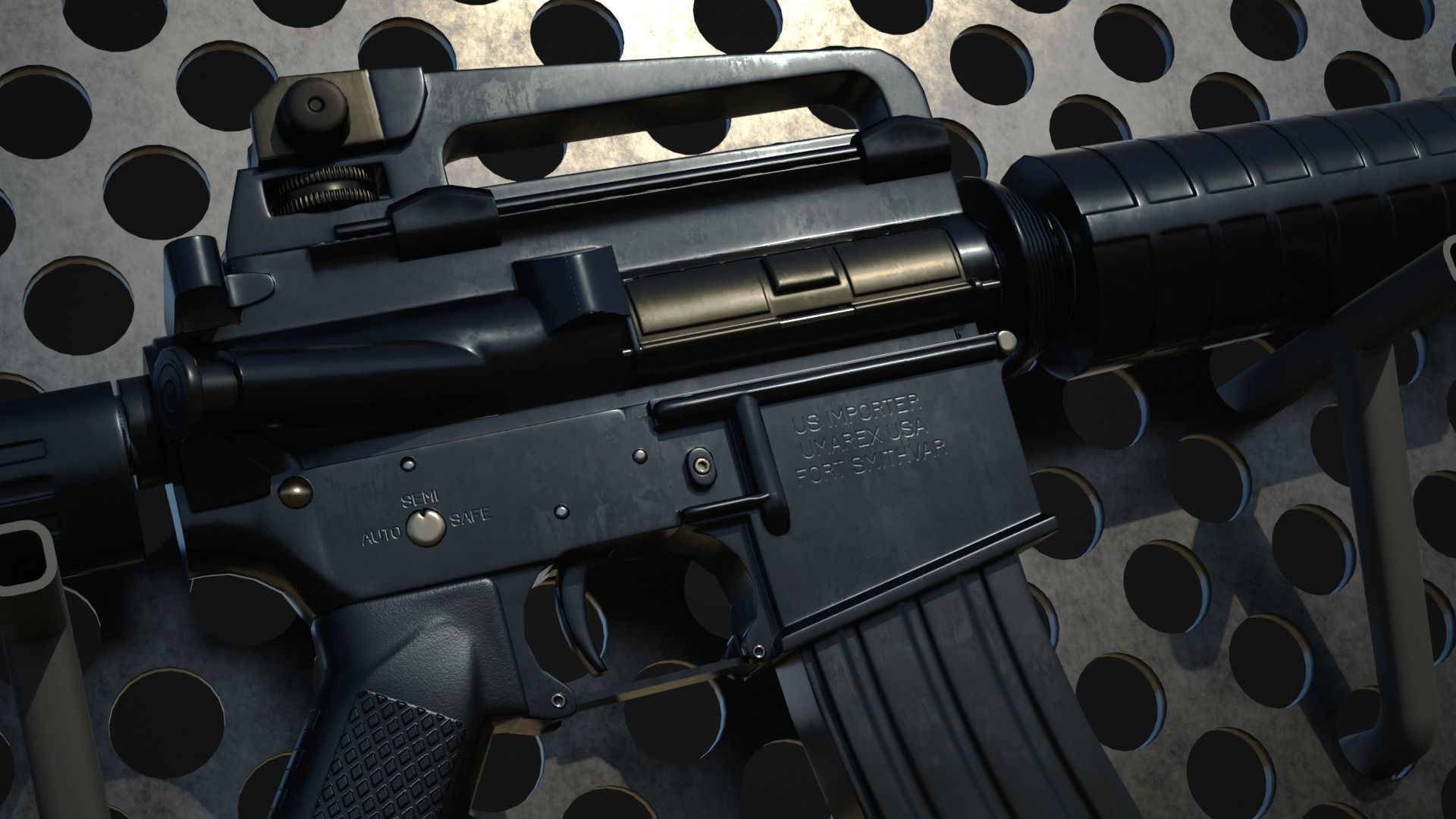 3D model Game-ready 3D model of M4 carbine VR / AR / low-poly | CGTrader