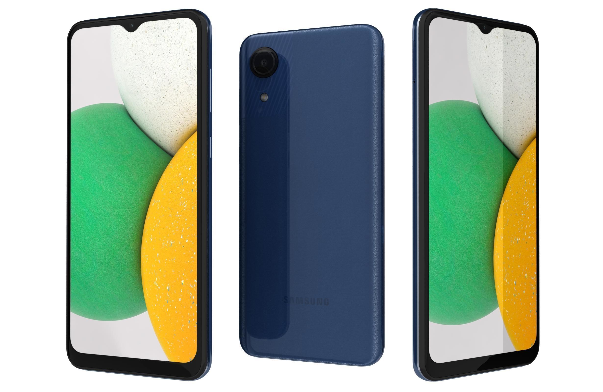Samsung Galaxy A03 Core Blue 3D model | CGTrader