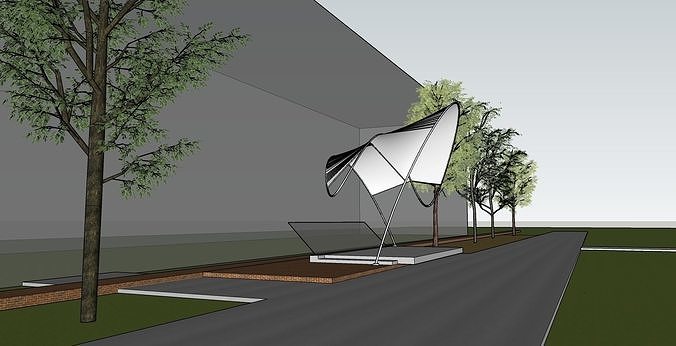 Road Side Shade 3D model | CGTrader
