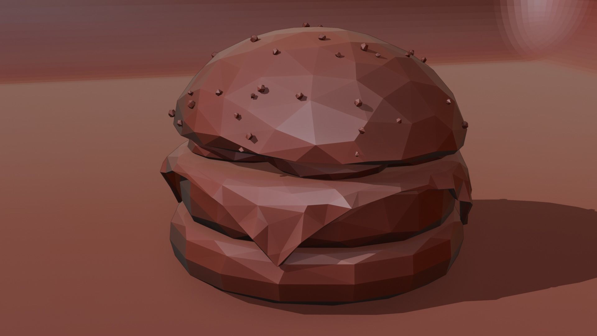 Low-Poly Burger hamburger free VR / AR / low-poly 3D model | CGTrader
