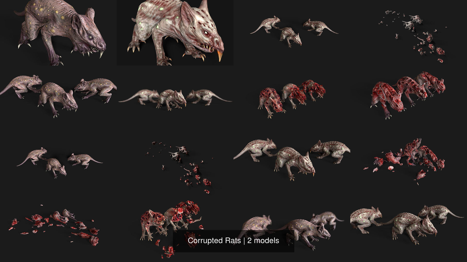Corrupted Rats 3D Model Collection | CGTrader