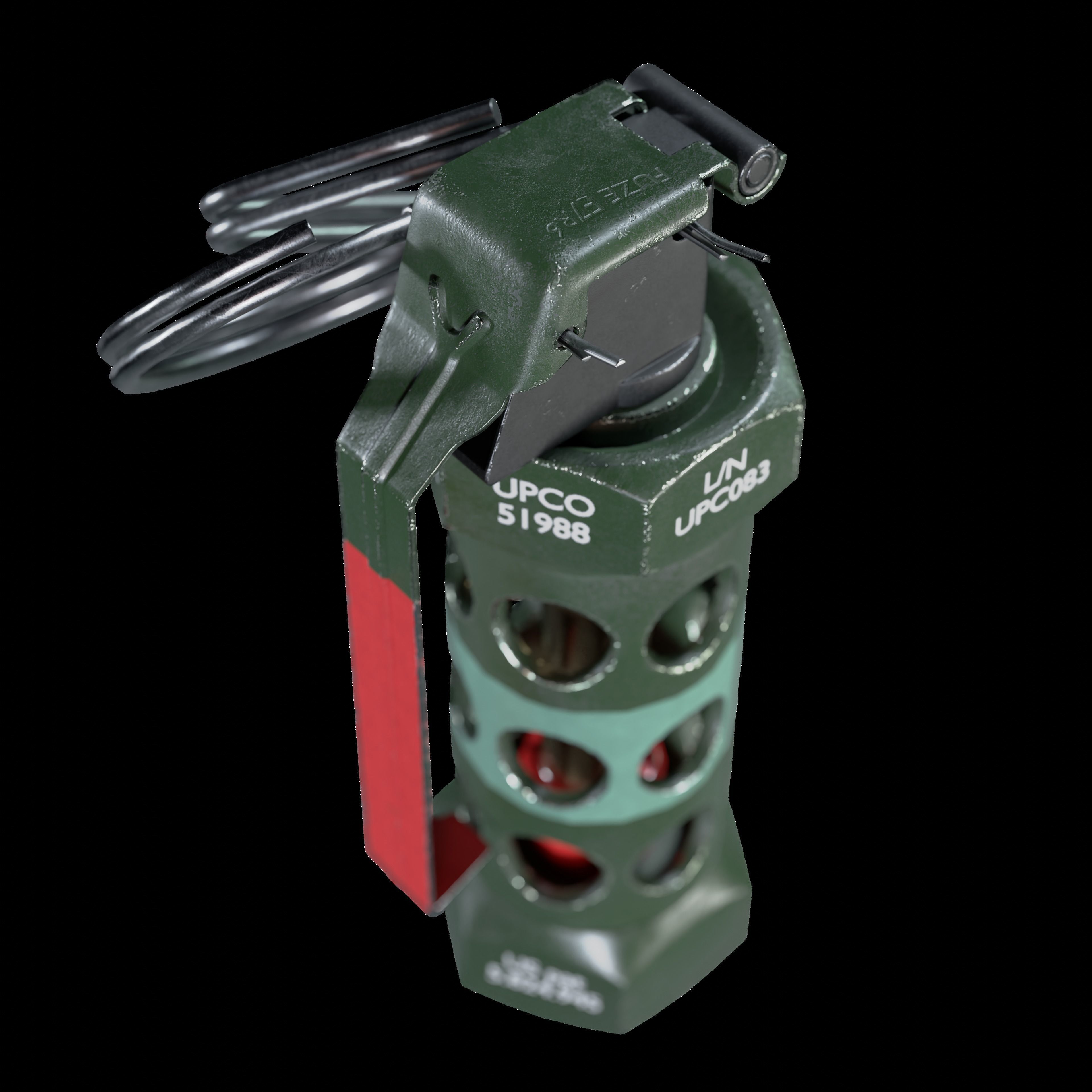 3D model Flashbang grenade gun weapon PBR Low Poly Game Ready VR / AR ...