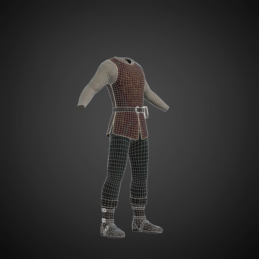 3D model The Merchant Male - Fantasy Clothing VR / AR / low-poly | CGTrader