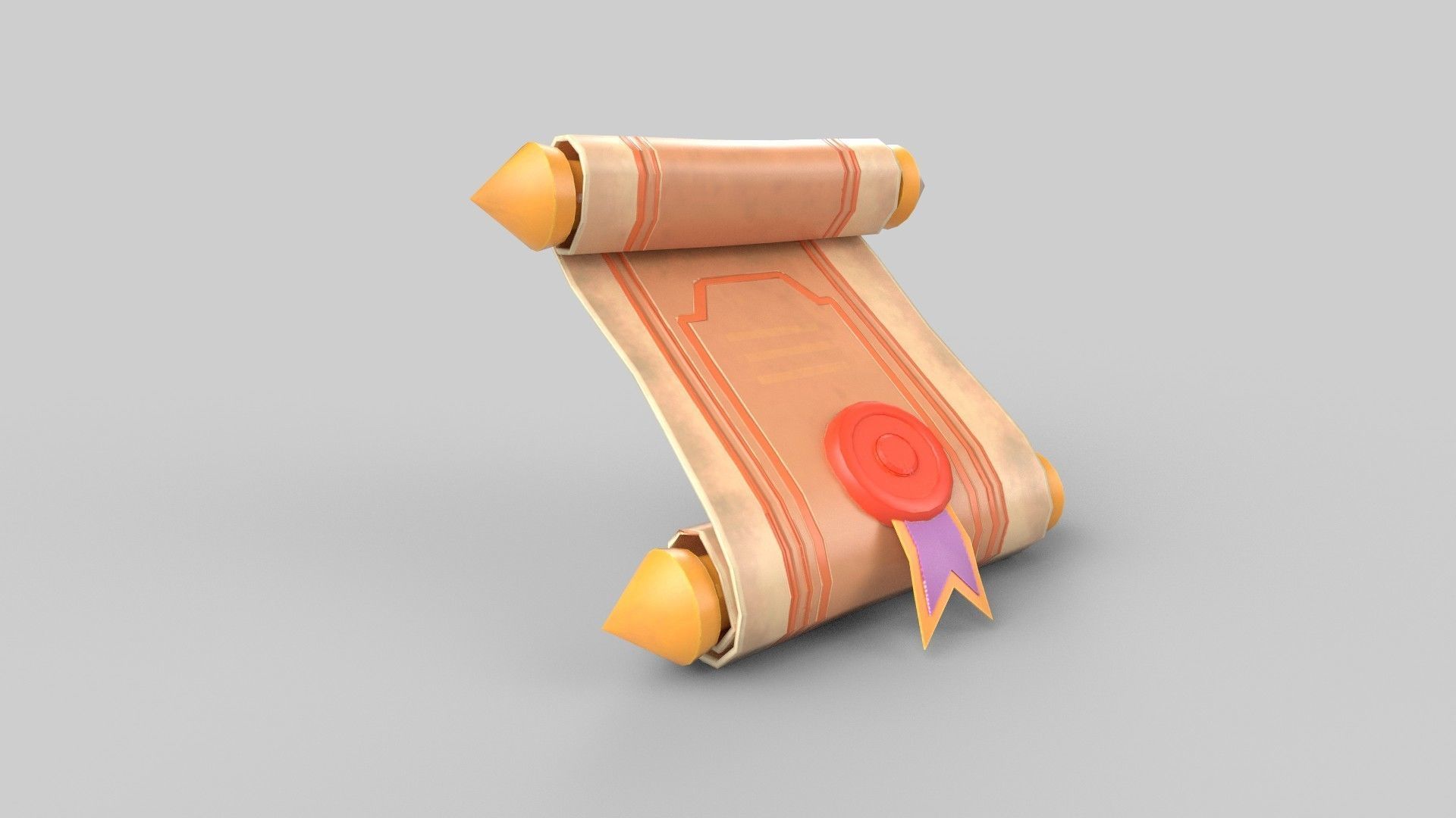 3D model Stylized scroll VR / AR / low-poly | CGTrader