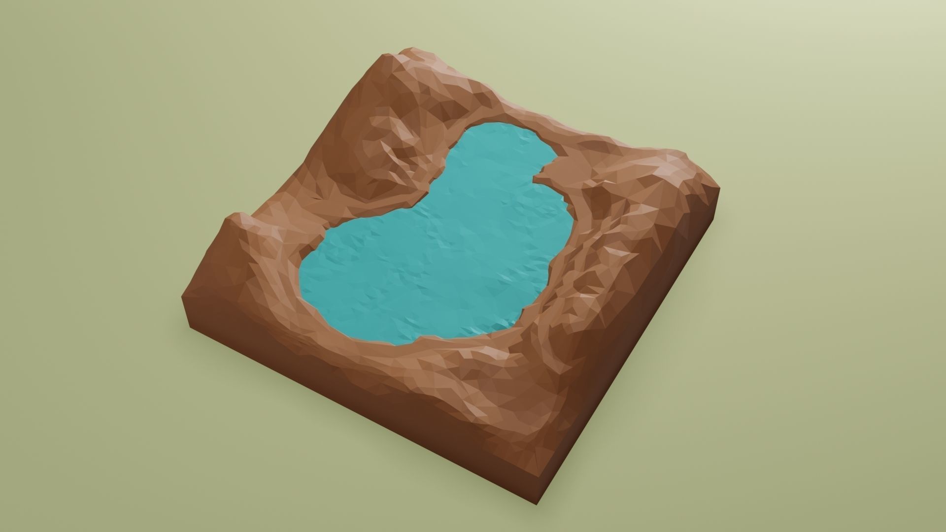 3D model Isometric lake landscape VR / AR / low-poly | CGTrader
