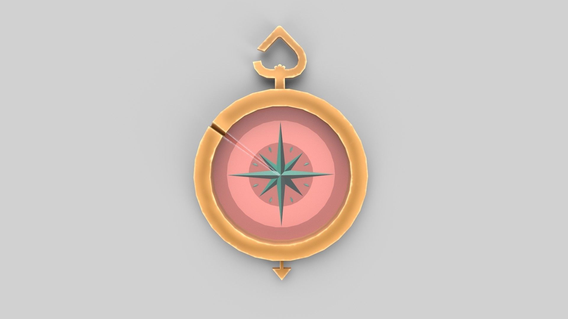 3D model Stylized compass VR / AR / low-poly | CGTrader