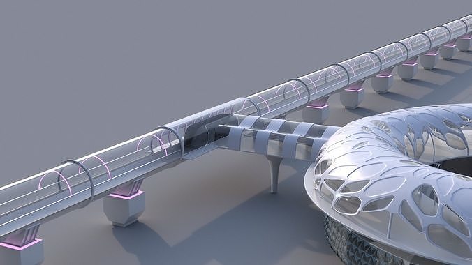 Hyperloop Concept Station 3D model | CGTrader