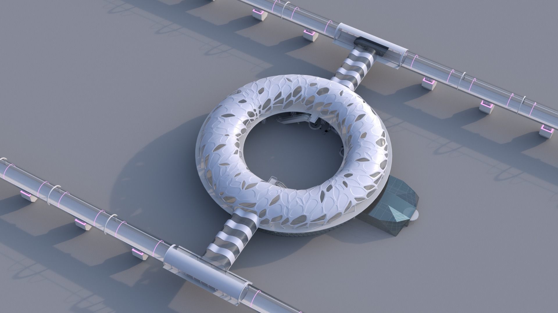 Hyperloop Concept Station 3D model | CGTrader
