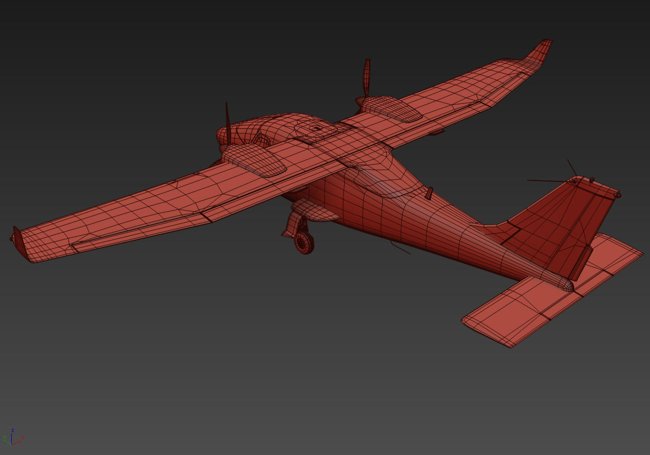 Aircraft Electric NASA Maxwell X-57 Mod II with Interior 3D model ...