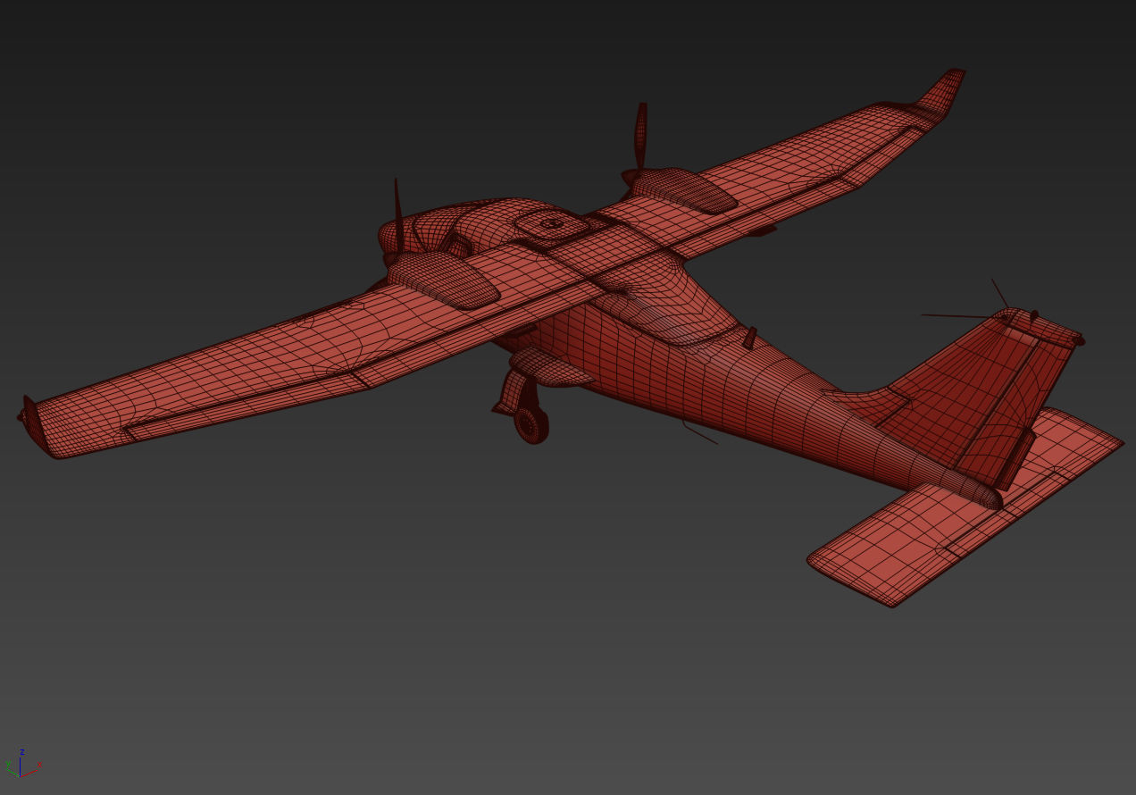 Aircraft Electric NASA Maxwell X-57 Mod II with Interior 3D model ...