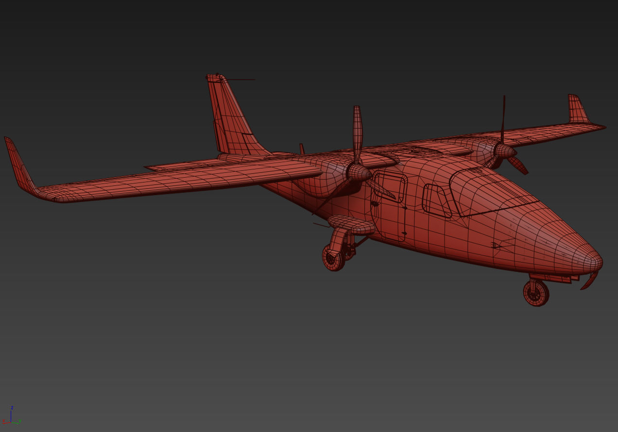 Aircraft Electric NASA Maxwell X-57 Mod II with Interior 3D model ...