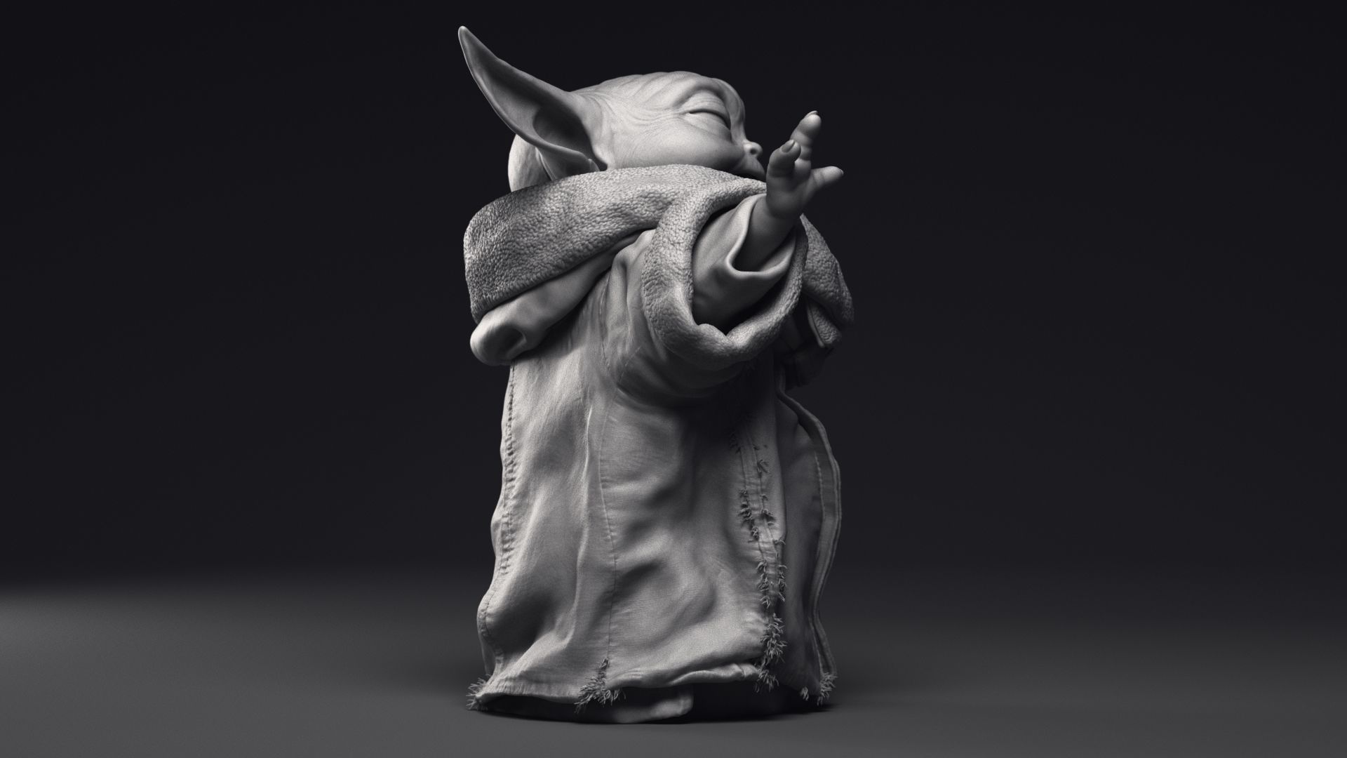 GROGU Baby Yoda Using the Force Printable 3D Model 3D model 3D ...