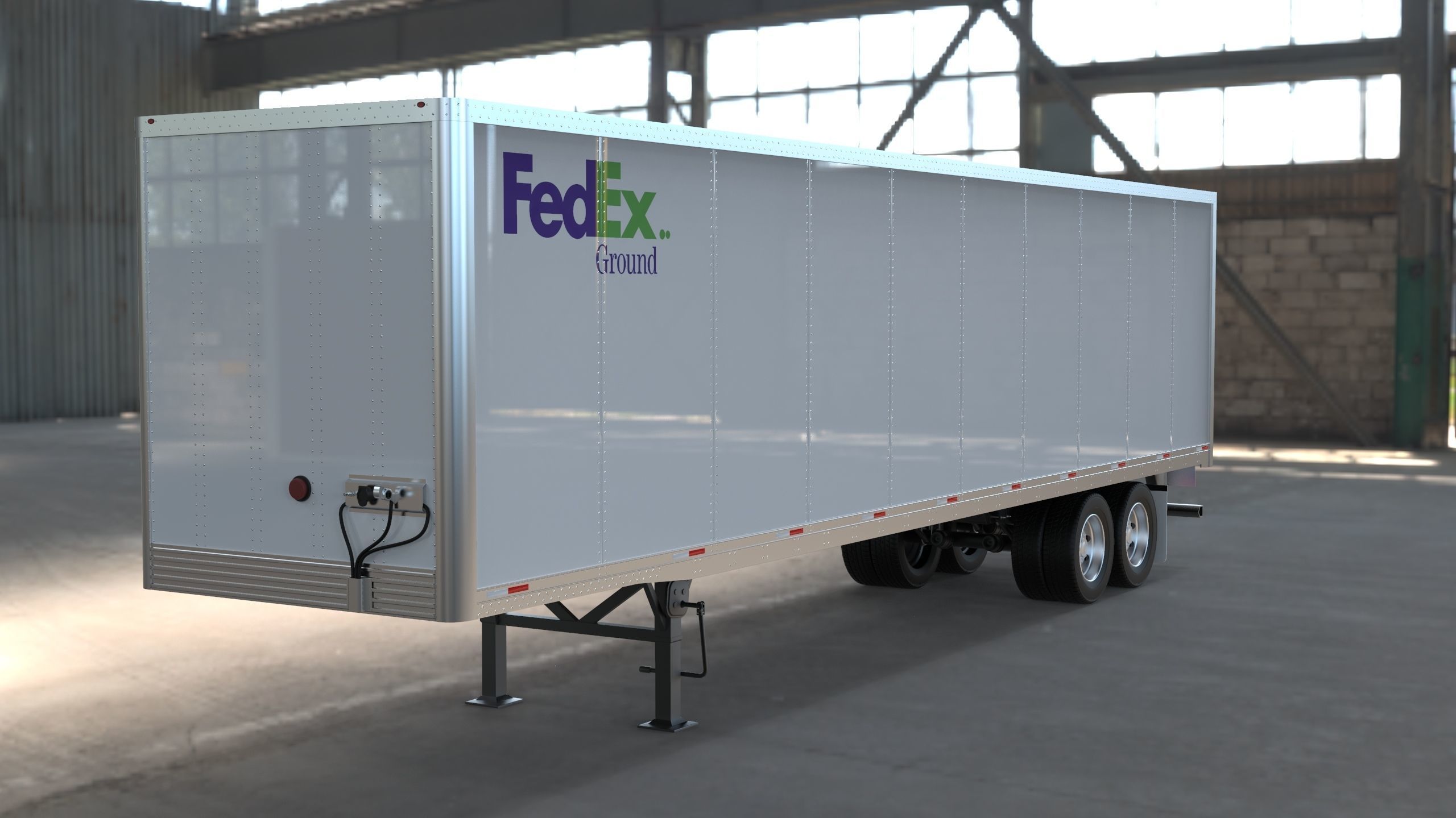 Utility 4000D-X Semi Trailer 3D model | CGTrader