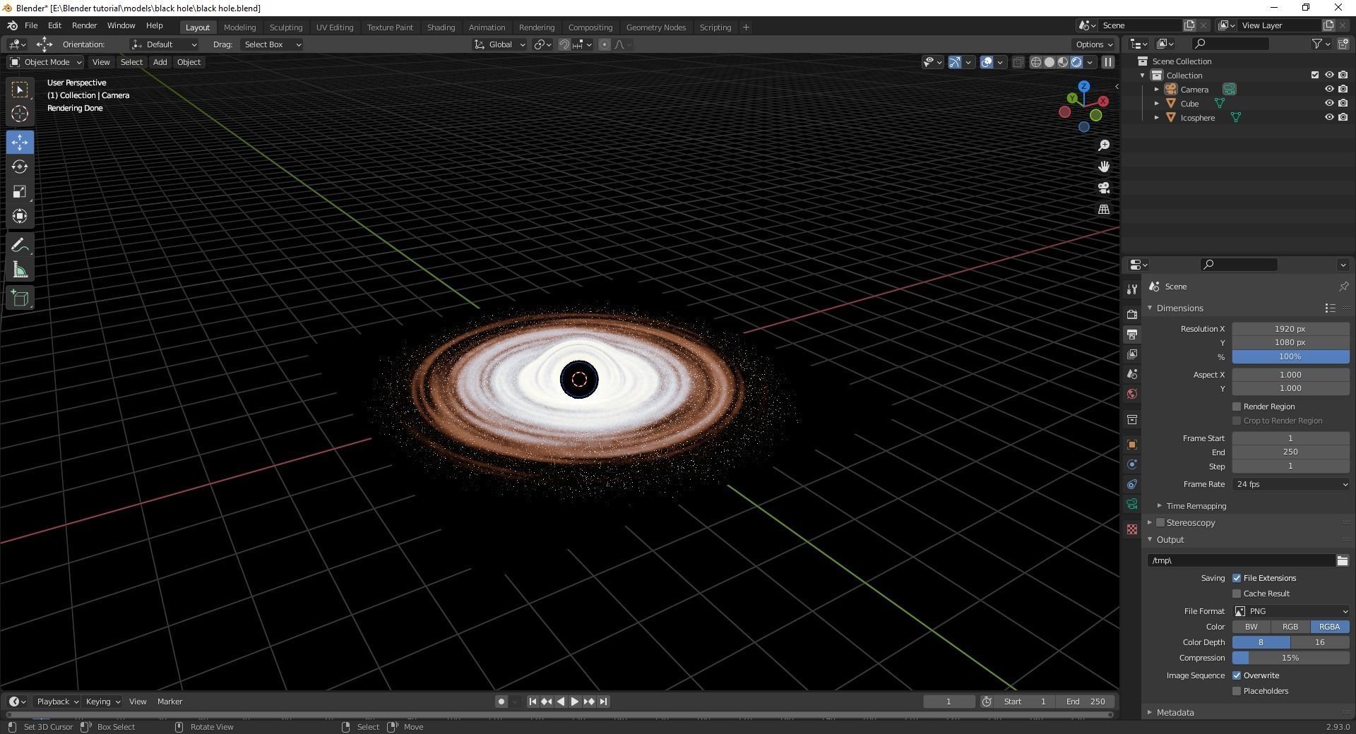 Realistic BLACK HOLE 3D model | CGTrader