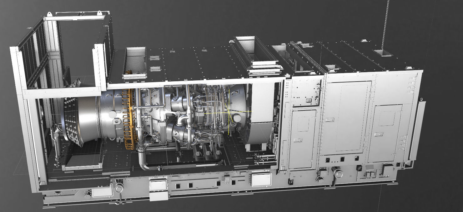 Gas turbine engine 3D model | CGTrader