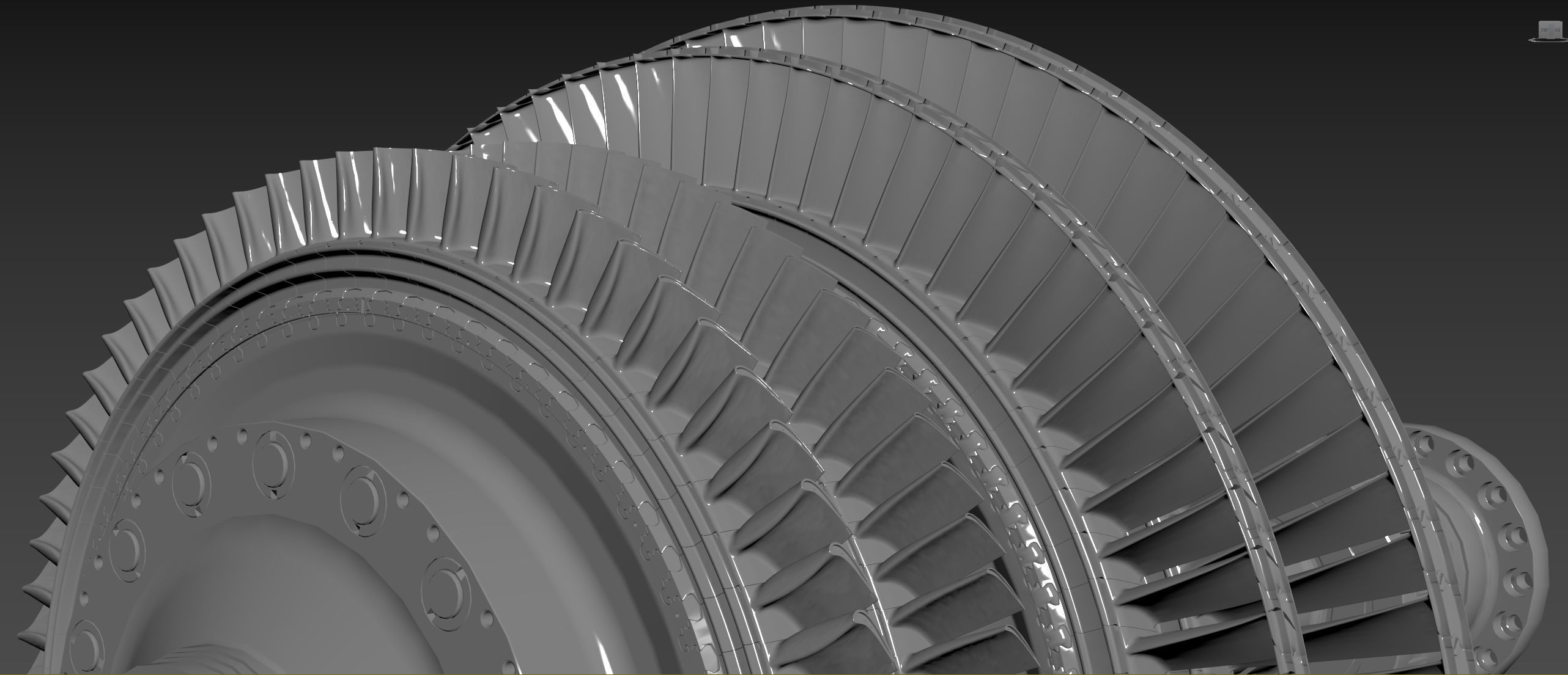 Gas turbine engine 3D model | CGTrader