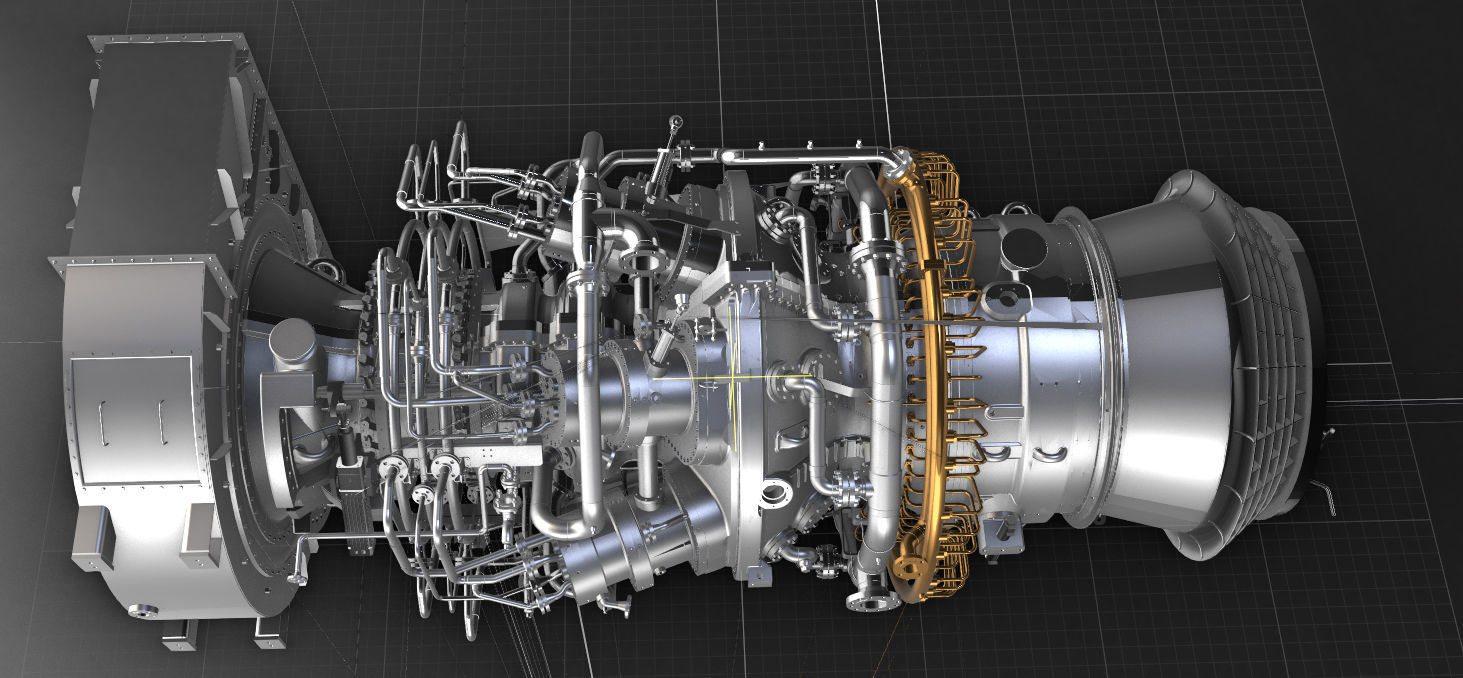 Gas turbine engine 3D model | CGTrader