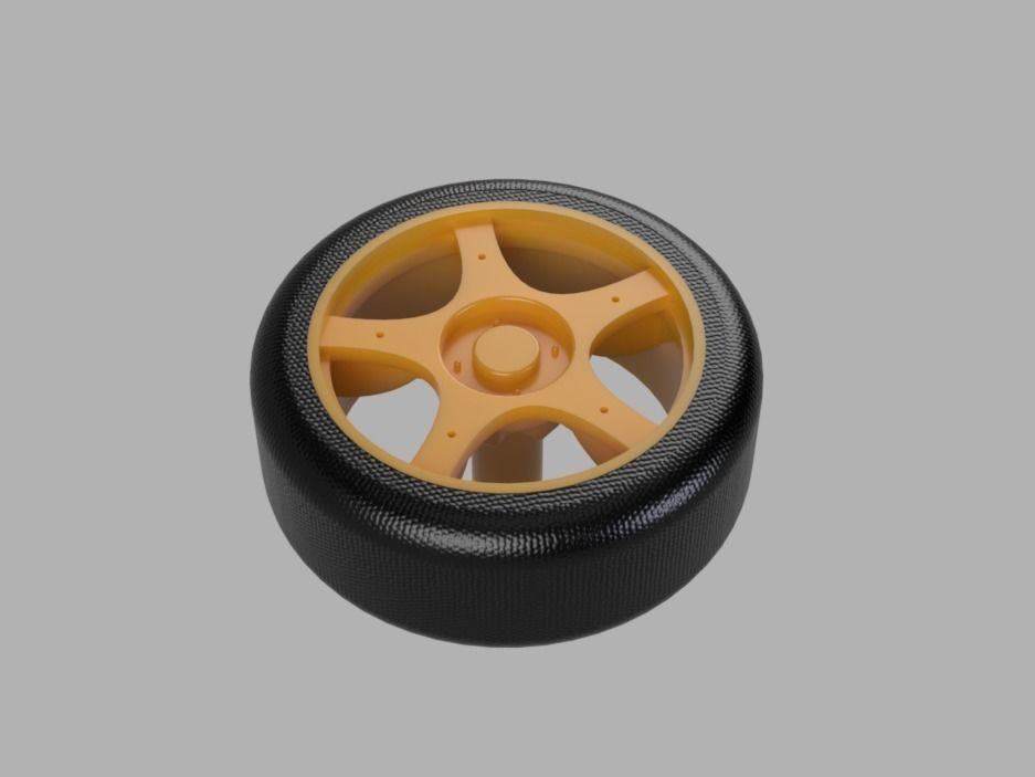 TT motor and wheel 3D model | CGTrader