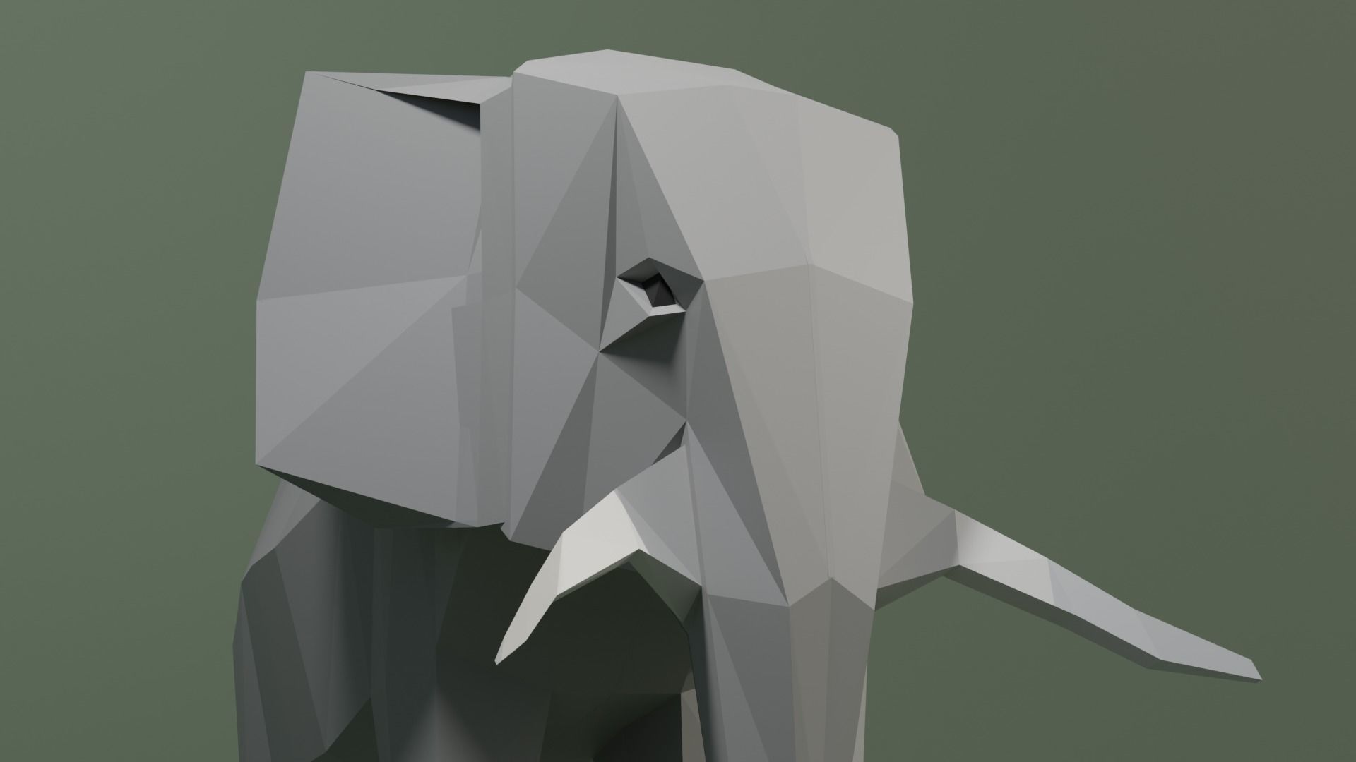 elephant low poly polygonal 3D model | CGTrader